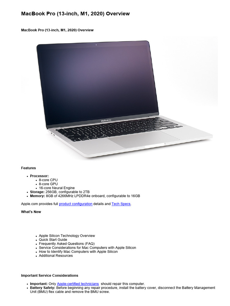 MBP 13 2020 | PDF | Mac Os | Booting