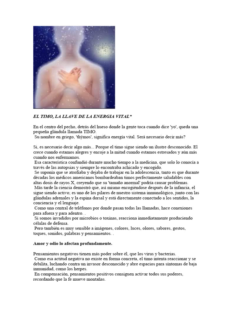 El Timo Pdf Sistema Inmune Corazón