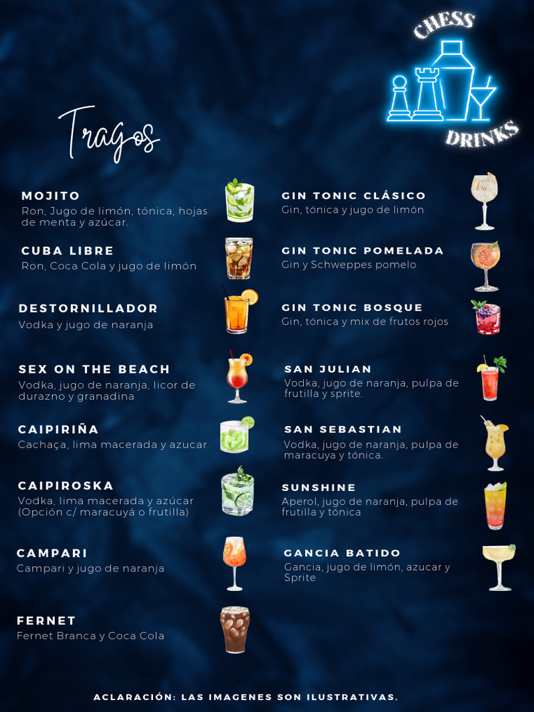 Guía de Tragos y Cócteles | PDF | Cocina, comidas y vino