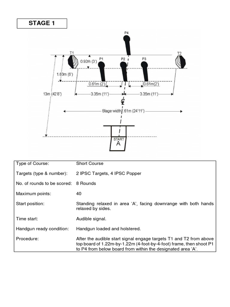 Stage Ipsc | PDF | Marksmanship | Combat