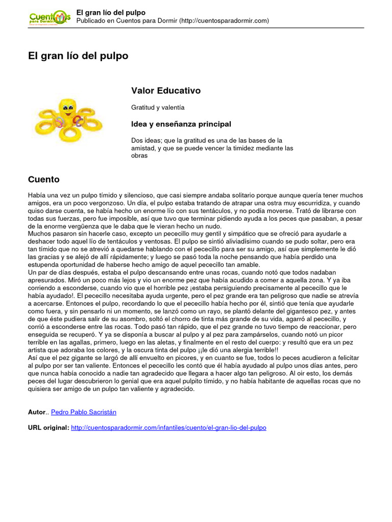 El Gran Lio Del Pulpo | PDF | Pulpo