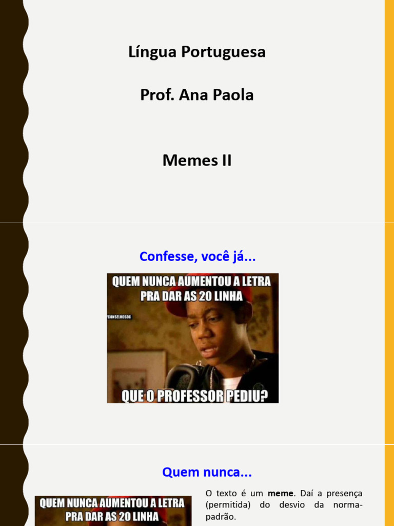 Memes como Gênero Textual na Língua Portuguesa | PDF