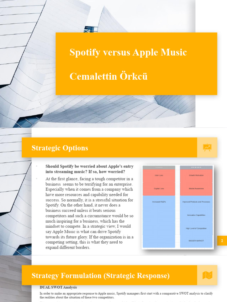Spotify Versus Apple Music - CAPSTONE - Cemalettin Örkcü | PDF | Swot ...