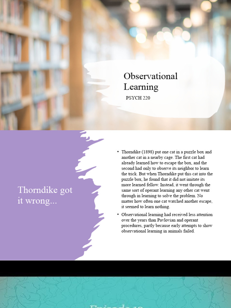 Observational Learning | PDF | Imitation | Learning