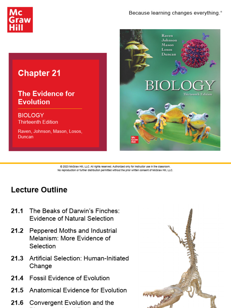 BIO 111 - Chapter 21 | PDF | Natural Selection | Evolution
