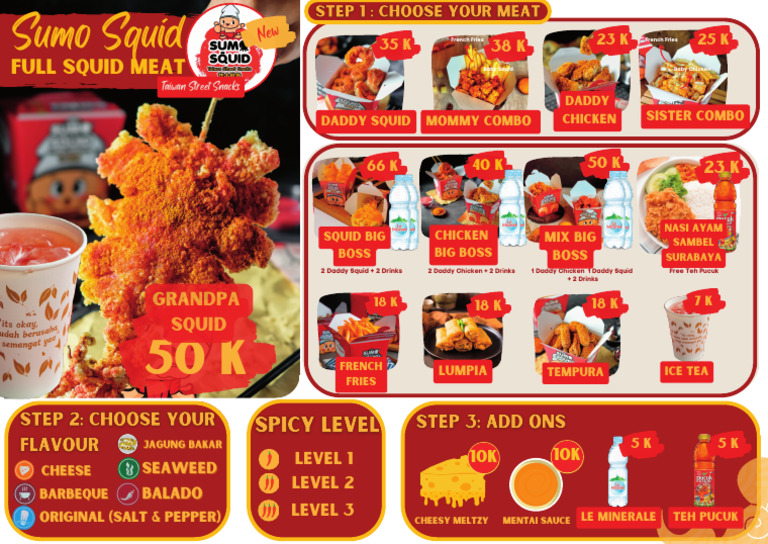 Menu Sumo Squid Pakuwon Mall | PDF | Foods | Cuisine