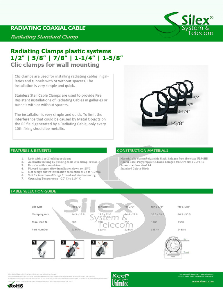03.datasheet Radiating Clamp PA v03 | PDF | Ultra High Frequency ...