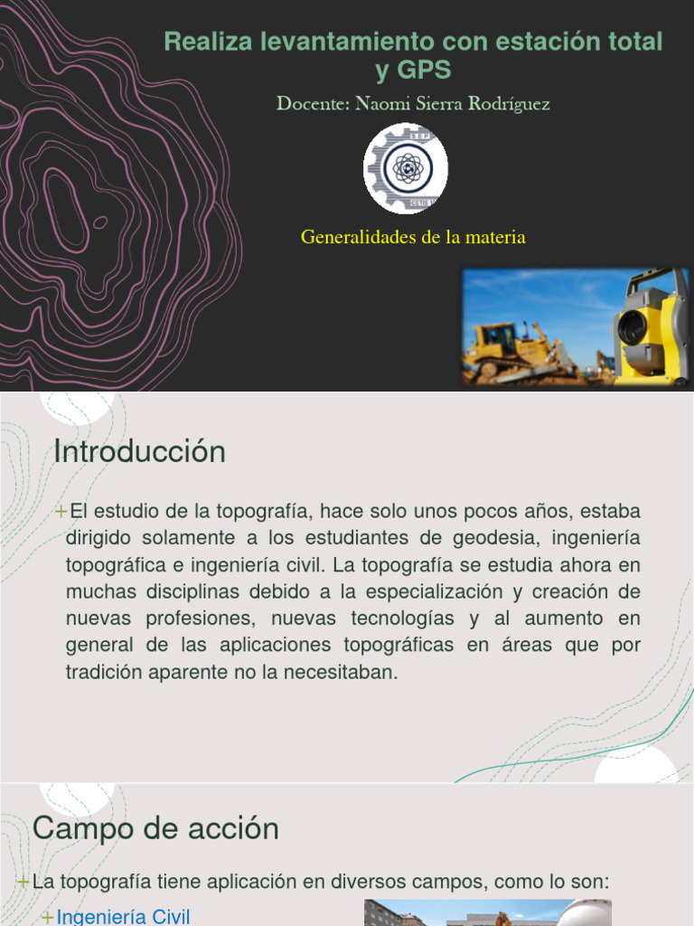 1.-Generalidades de La Topografía | Descargar gratis PDF | Topografía | Ciencias fisicas
