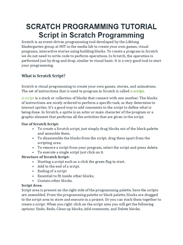 Script | PDF | Scratch (Programming Language) | Control Flow