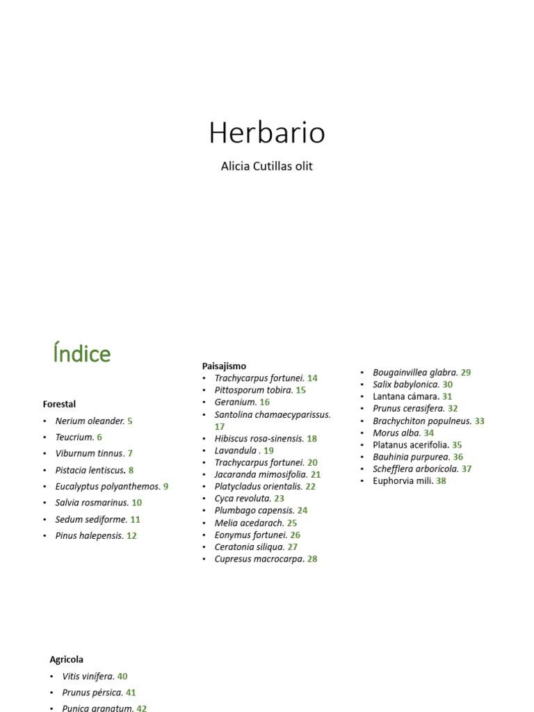 Herbario | PDF