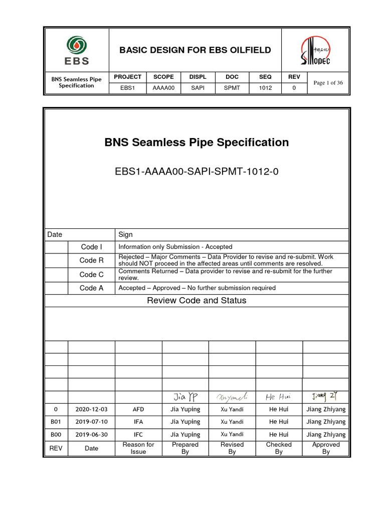 BNS Seamless Pipe Specification | PDF | Nondestructive Testing | Pipe ...
