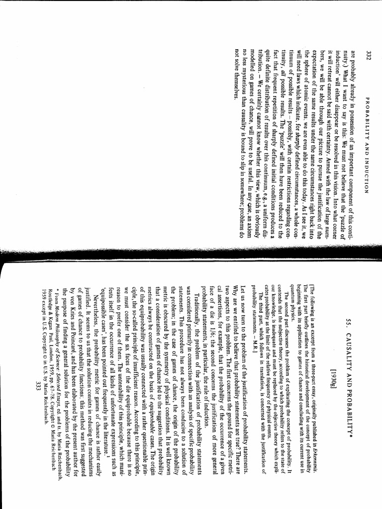 Causality and Probability 1930 | PDF