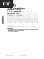 OCR GCSE Maths Higher Tier Formulae Sheet | PDF | Area | Mathematics