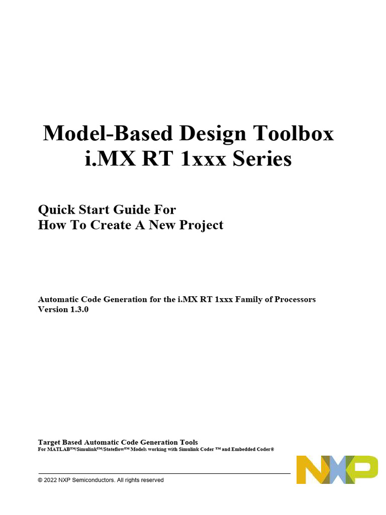 Model Based Design Toolbox IMXRT Series New Project Quick Guide | PDF ... Model Based Design Toolbox IMXRT Series New Project Quick Guide | PDF ...