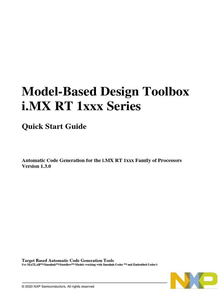Model Based Design Toolbox IMXRT Series Quick Start Guide | PDF Model Based Design Toolbox IMXRT Series Quick Start Guide | PDF