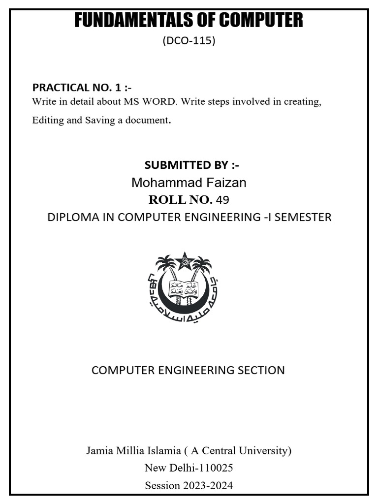 Fundamentals of Computer | PDF