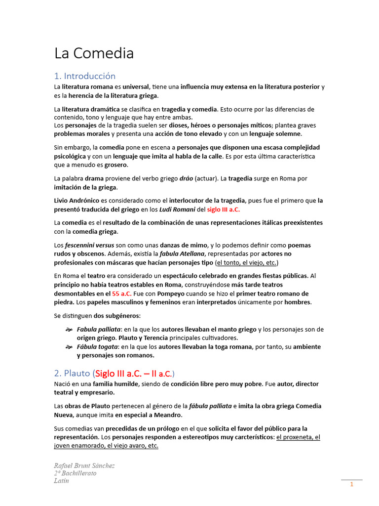 La Comedia | PDF | Comedia | Tragedia