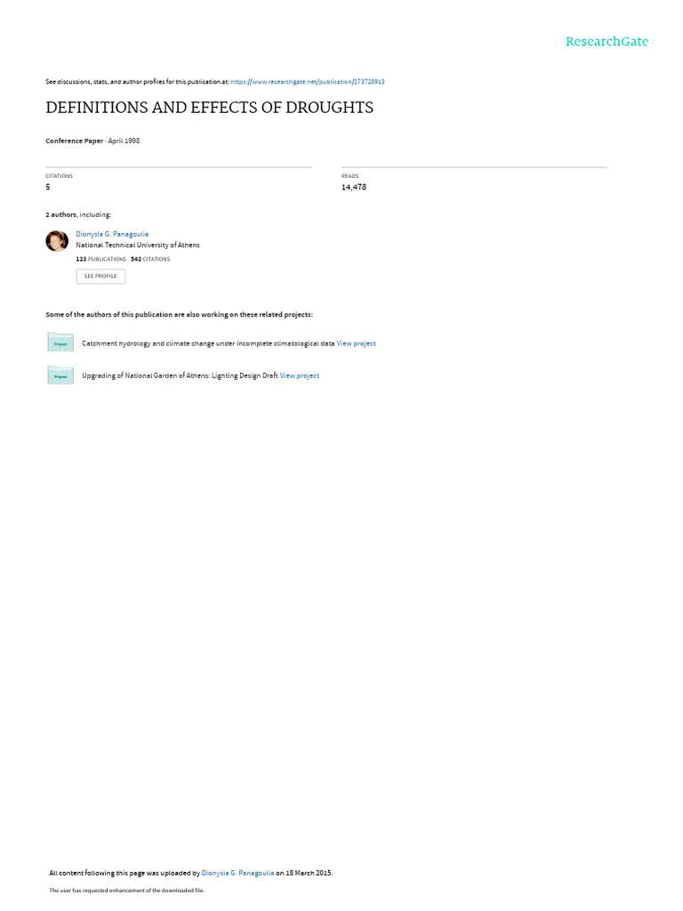 Drought Definitions and Impacts | PDF | Drought | Precipitation