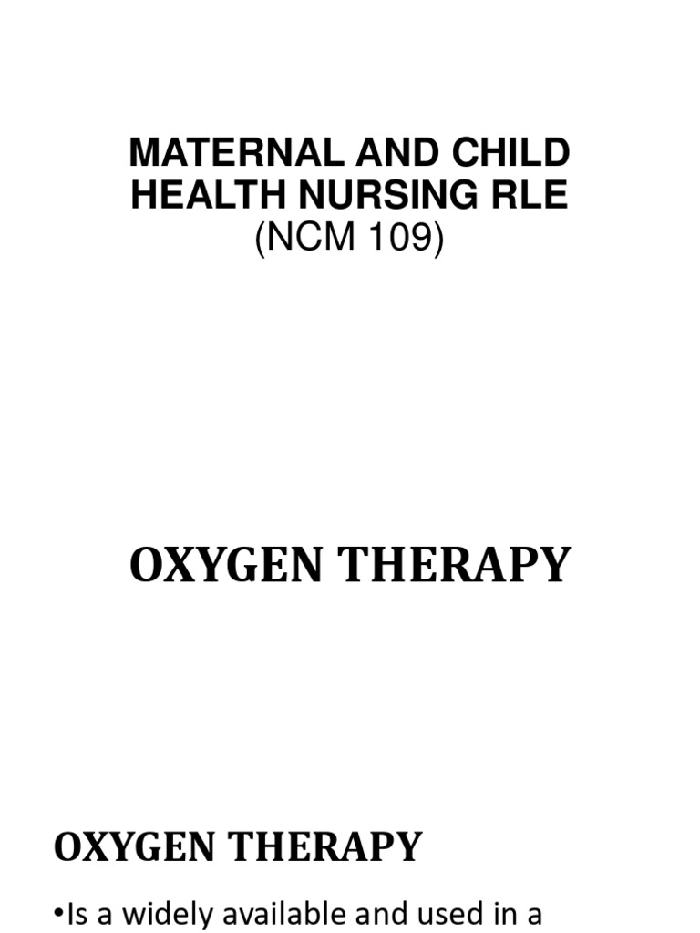 Oxygen Therapy | PDF | Causes Of Death | Physiology