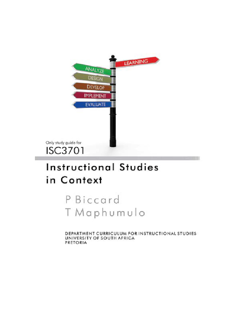 ISC3701 Study Guide | PDF | Teaching Method | Mentorship