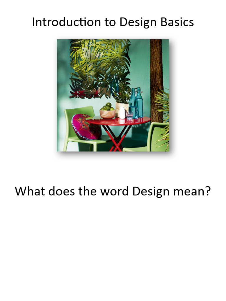 Introduction To Design Basics | PDF | Design | Word