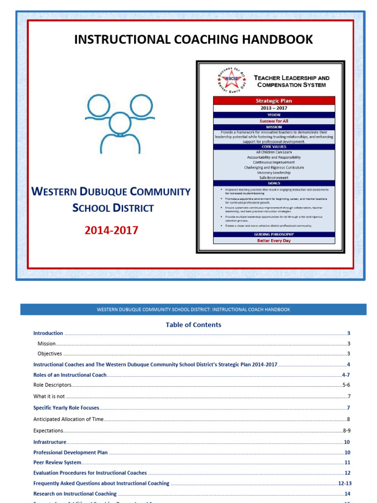 Instructional Coaching Handbook 2 4 15 | PDF | Teachers | Educational ...