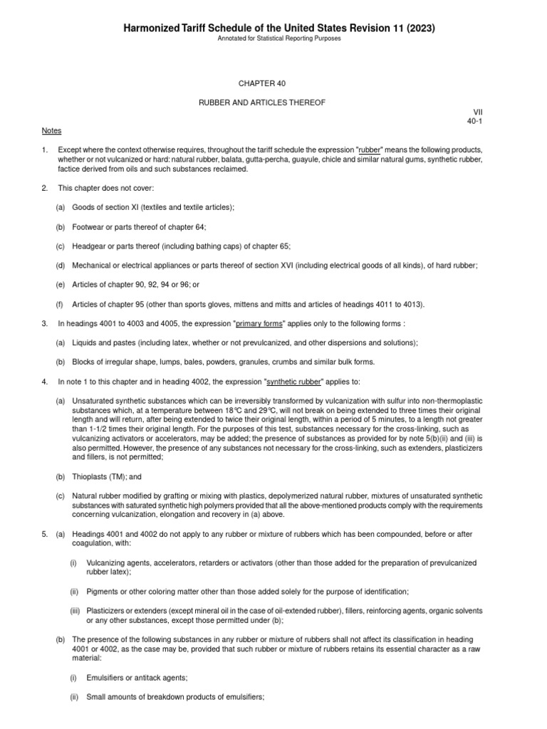 Chapter 40 | PDF | Natural Rubber | Cross Link
