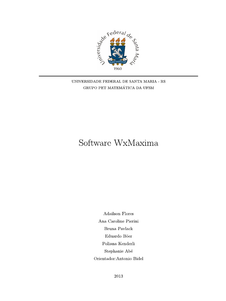 Apostila Wxmaxima UFSM | PDF