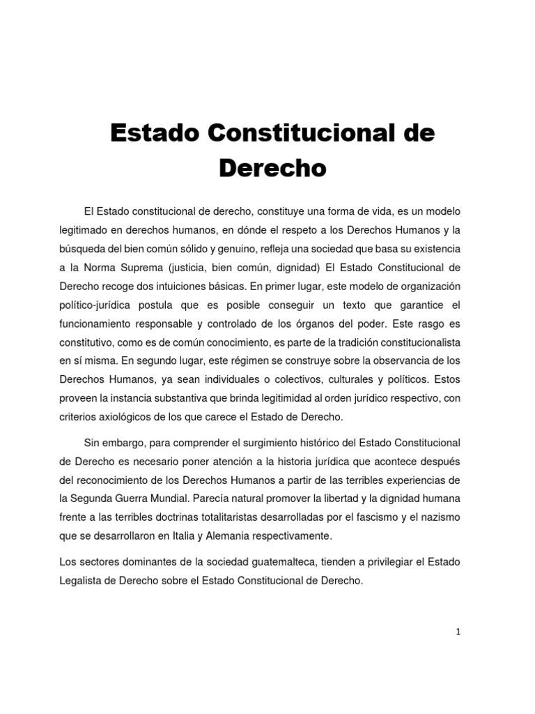 Estado Constitucional de Derecho | PDF