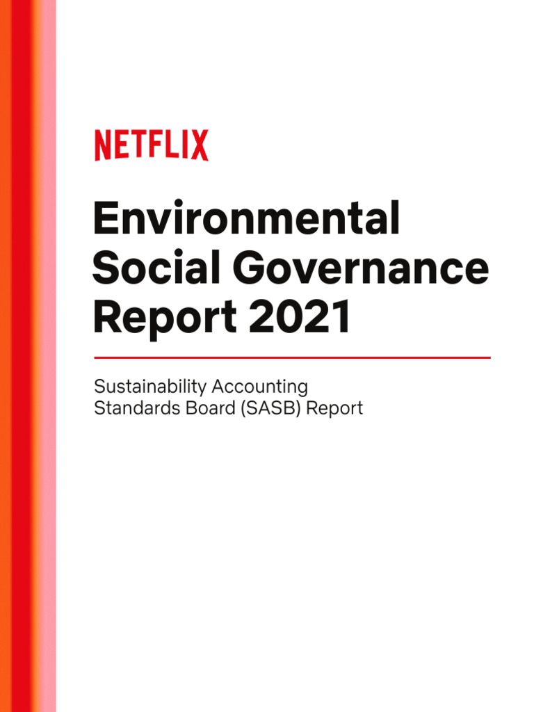 2021 Netflix Esg Report | PDF