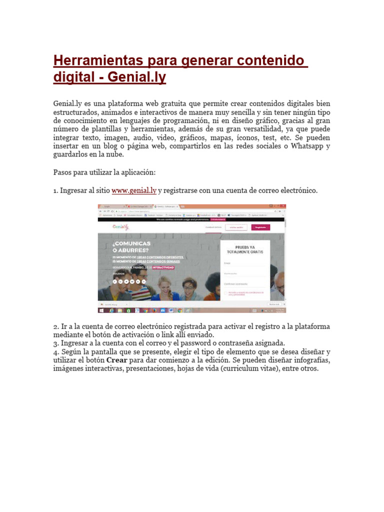 Herramientas para Generar Contenido Digital | PDF