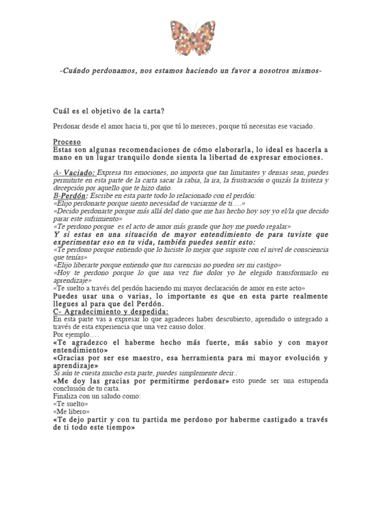 Carta de Perdon Mamá | PDF | Amor | Perdón