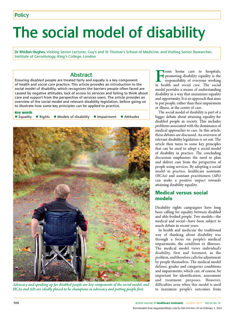 Promoting Disability Equality in Care | PDF | Disability | Social Equality