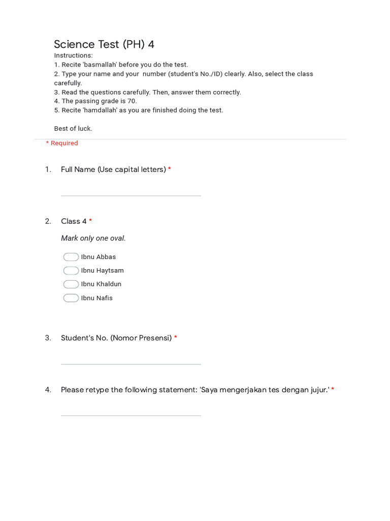 Kumpulan PH - Science & Maths | PDF