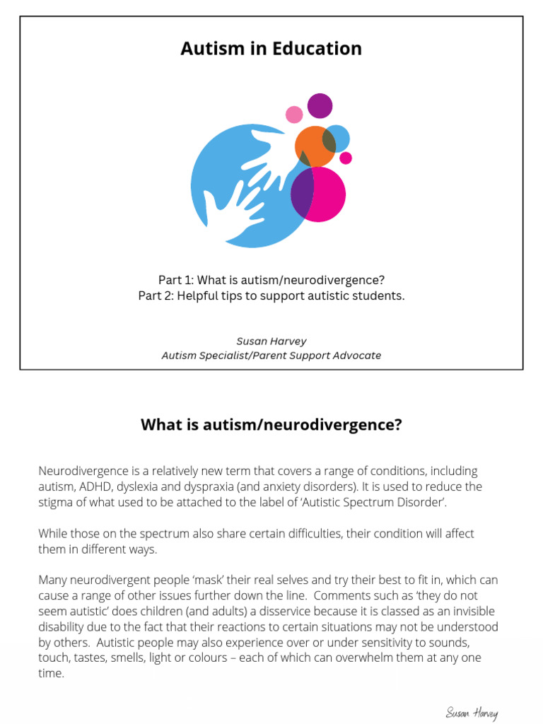 Autism in Education PDF | PDF | Autism Spectrum | Perception