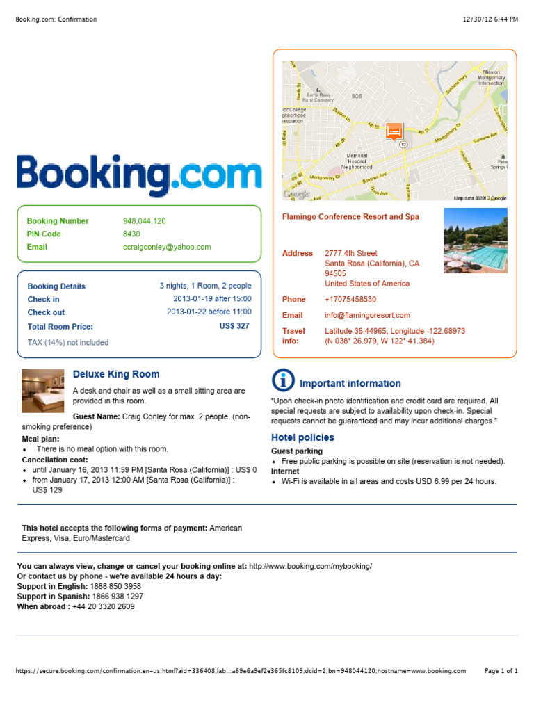 Flamongo Hotel Reservation | PDF