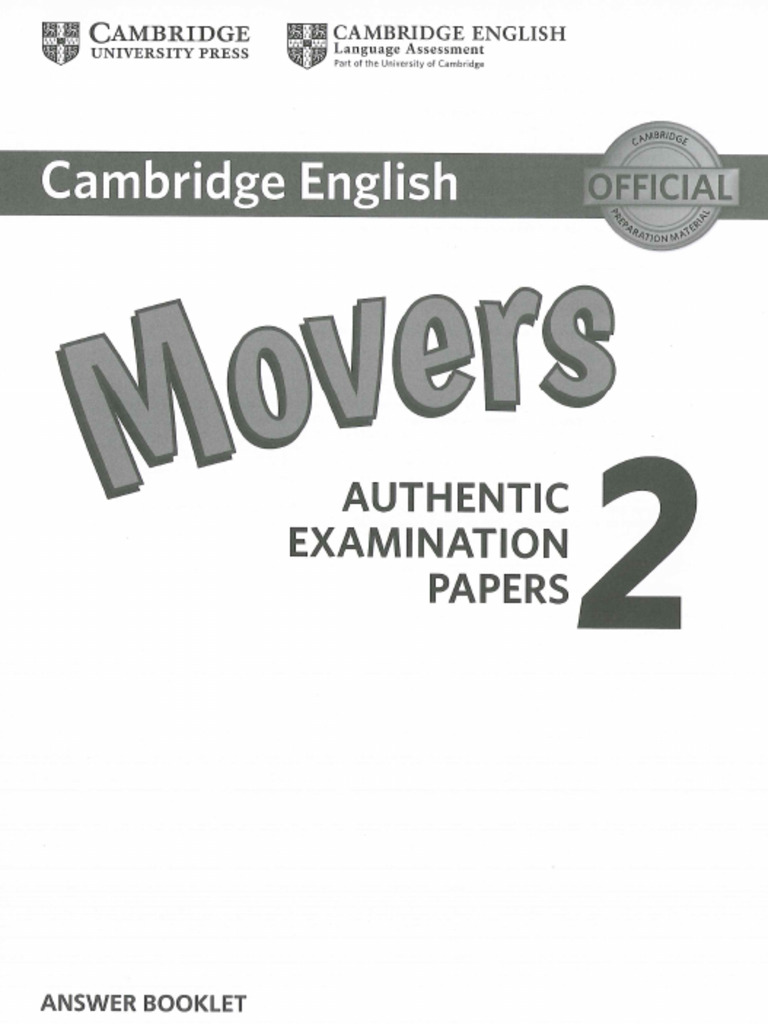Movers - ANSWER BOOKLET | PDF