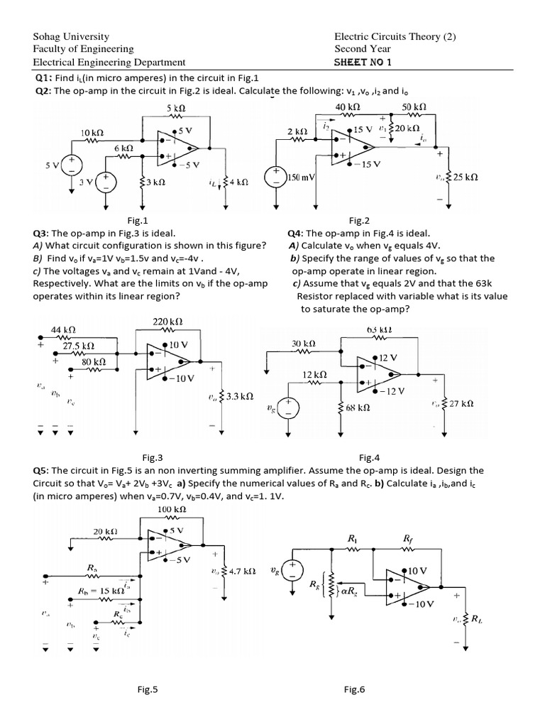 Sheet 1-Op Amp | PDF