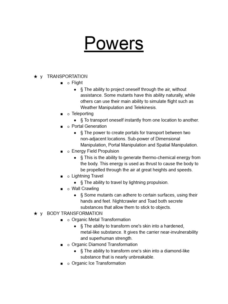 Powers | PDF | Mind | Tornadoes