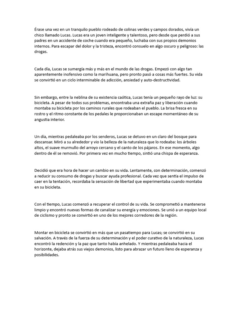 El Niño Y La Bicicleta Cuento Pdf