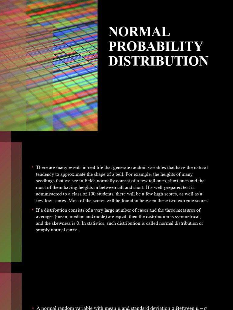 Normal Probability Distribution | PDF | Normal Distribution | Mean