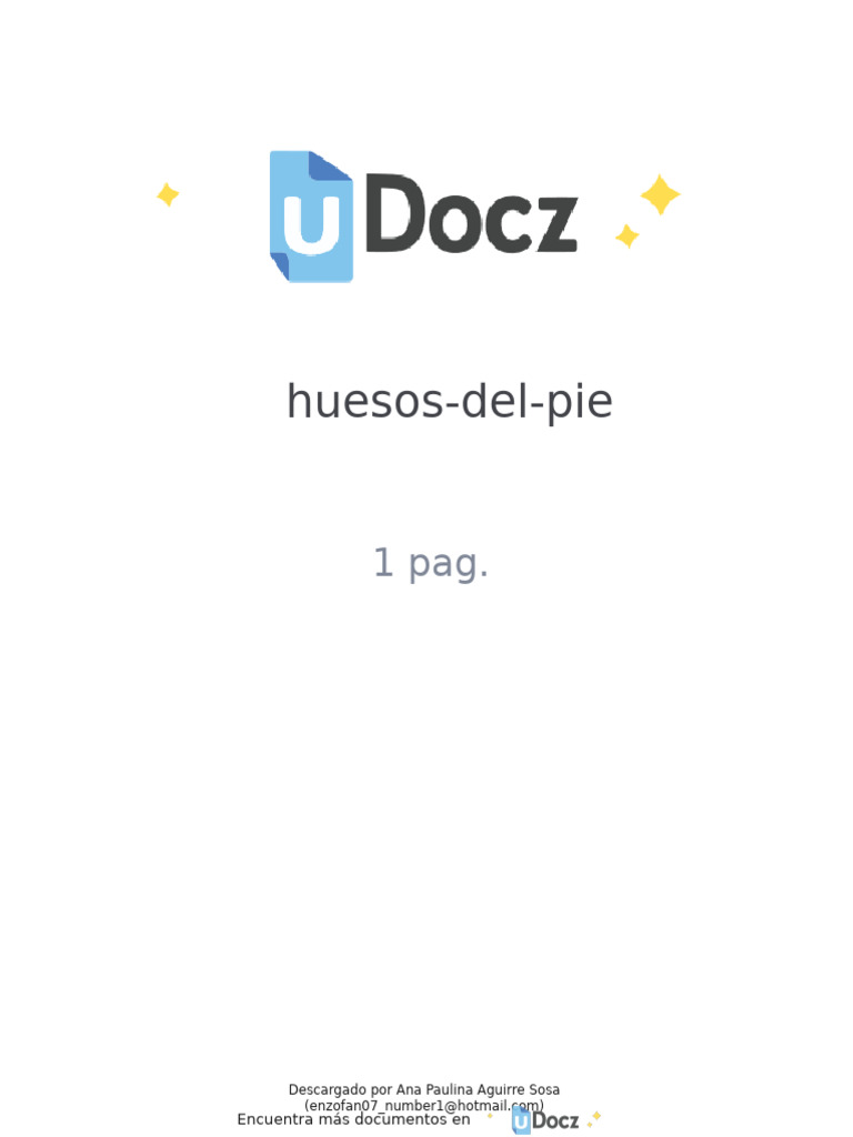 Nombres de los huesos del pie | PDF