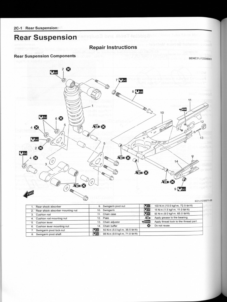 2C-1 Rear Suspension Components | PDF