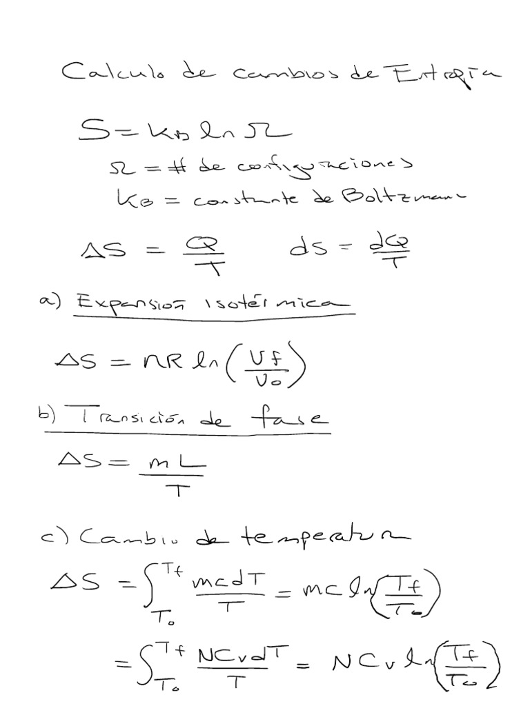 Ecuaciones de Entropía | PDF