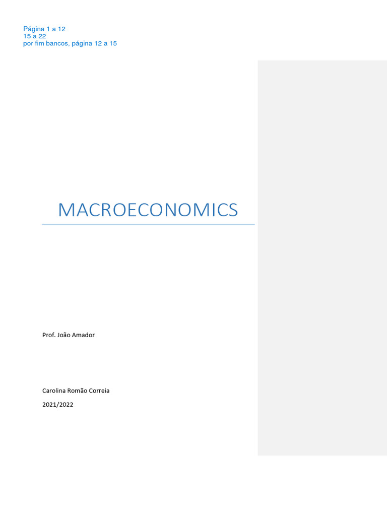 Sebenta Macroeconomics | PDF | Macroeconomics | Gross Domestic Product