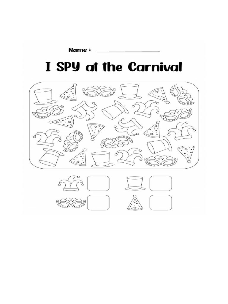 Carnival Games Printable Worksheet 26255.Jpg | PDF