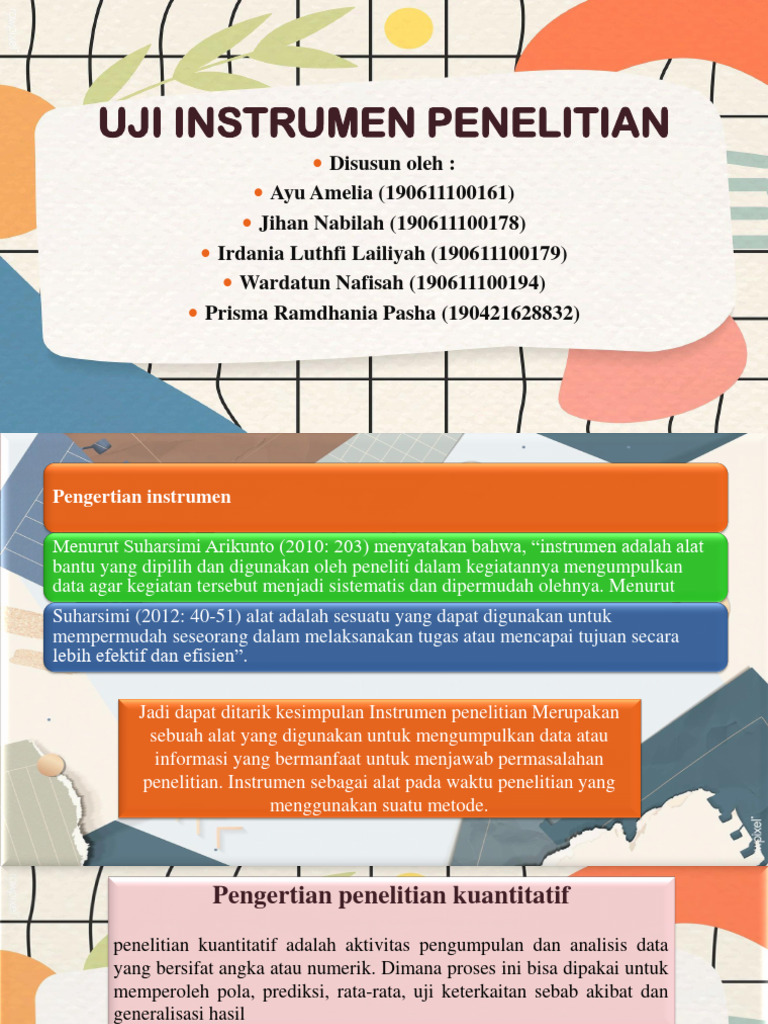 Uji Instrumen Penelitian | PDF