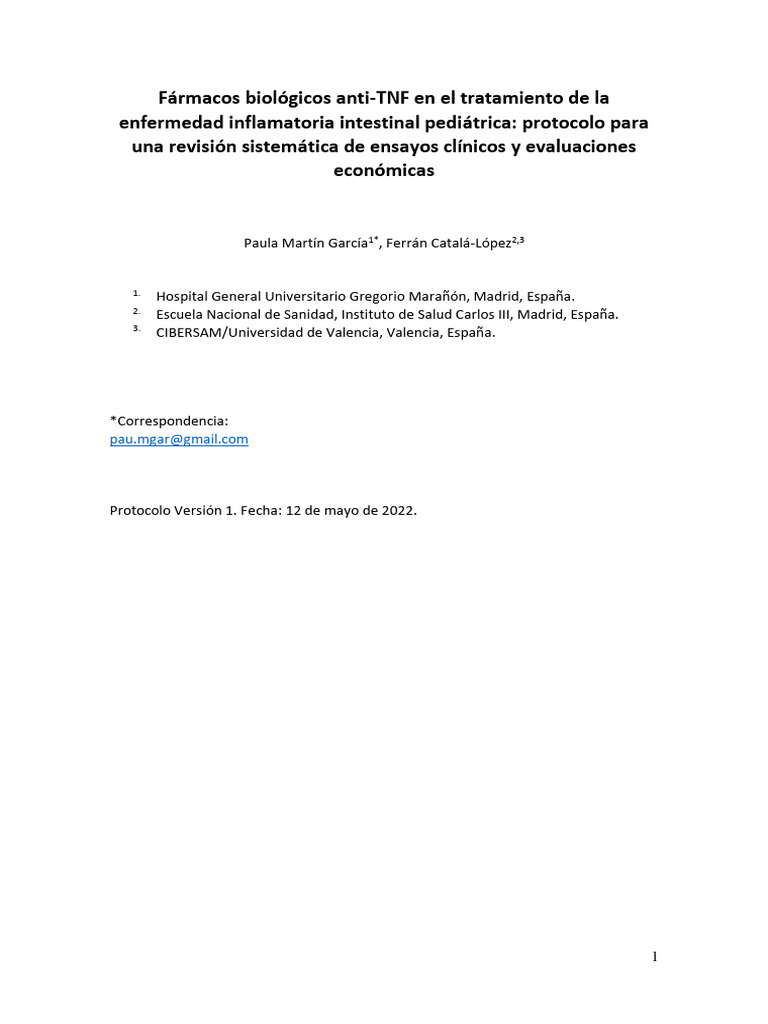 SR Protocol - Spanish - Version 1 | PDF