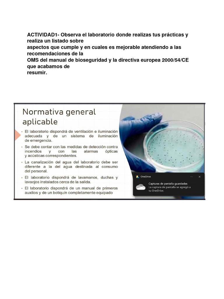 Actividades UD2 Micro de La Presentación | PDF | Laboratorios | Medicina