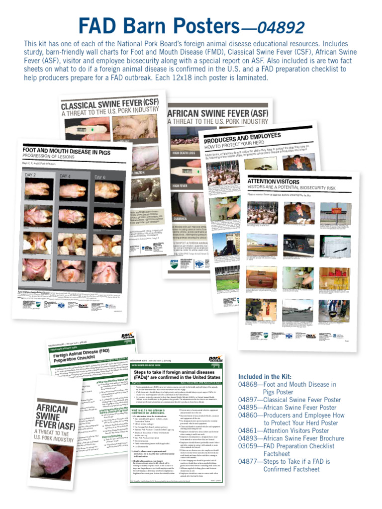 FAD Barn Posters Product Sheet | PDF | Pig | Animals And Humans